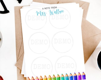 Teacher Note Template - Etsy