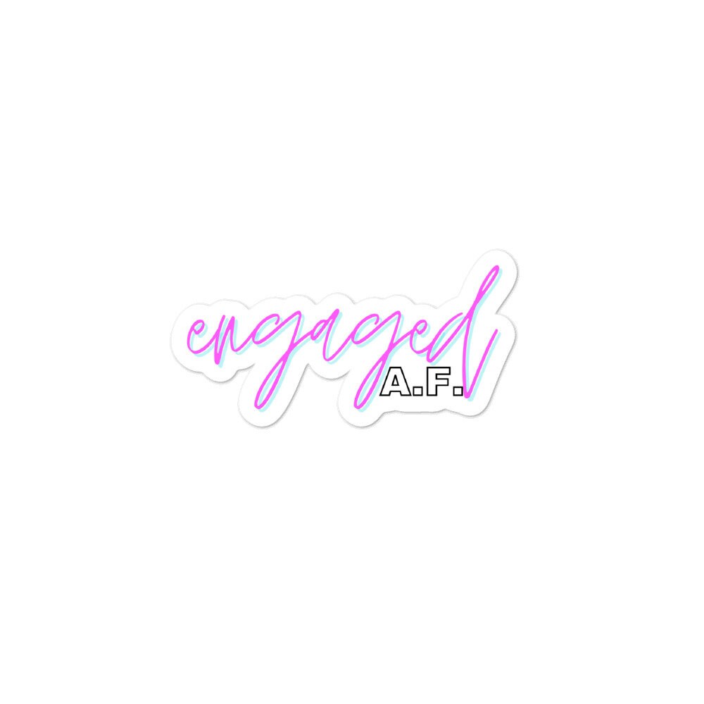 Engaged AF Stickers for Hydroflasks and Stickers for Brides - Etsy