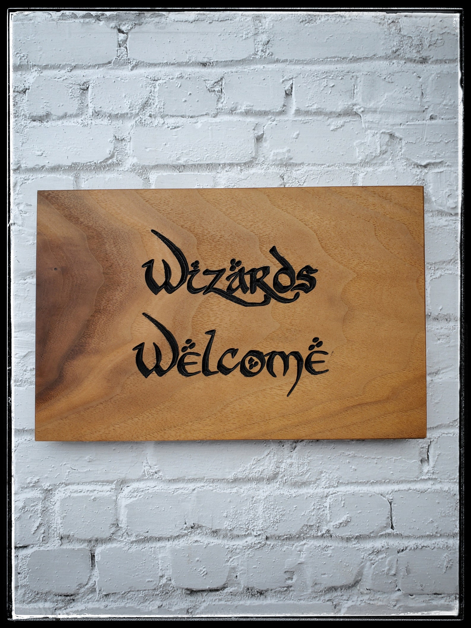 Wizards Welcome Wooden Carved Sign Medium | Etsy