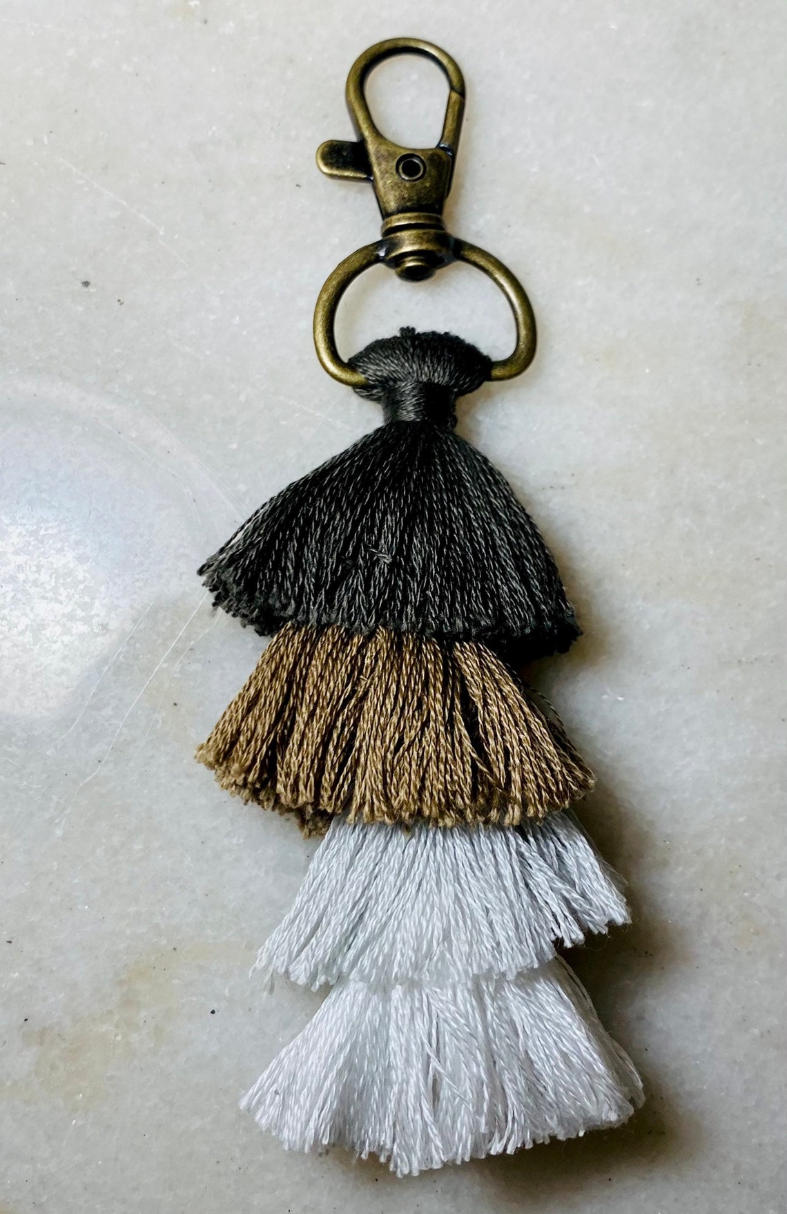 Mini Tiered Tassel Keychain Layered Tassel Keychain Ombré - Etsy