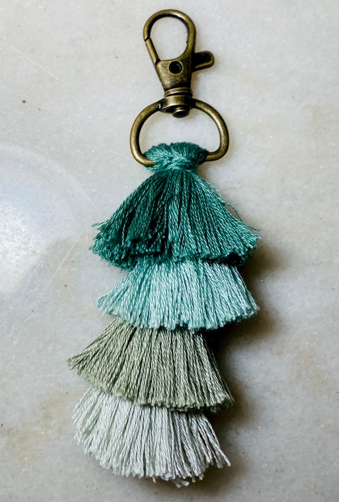 Mini Tiered Tassel Keychain Layered Tassel Keychain Ombré - Etsy