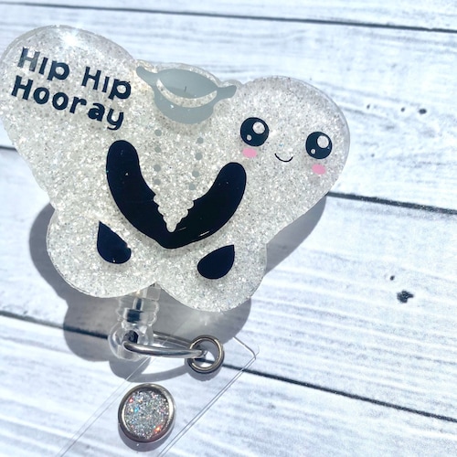 Hip Hip Hooray Pelvis Interchangeable Badge Reel Pelvic Bone | Etsy
