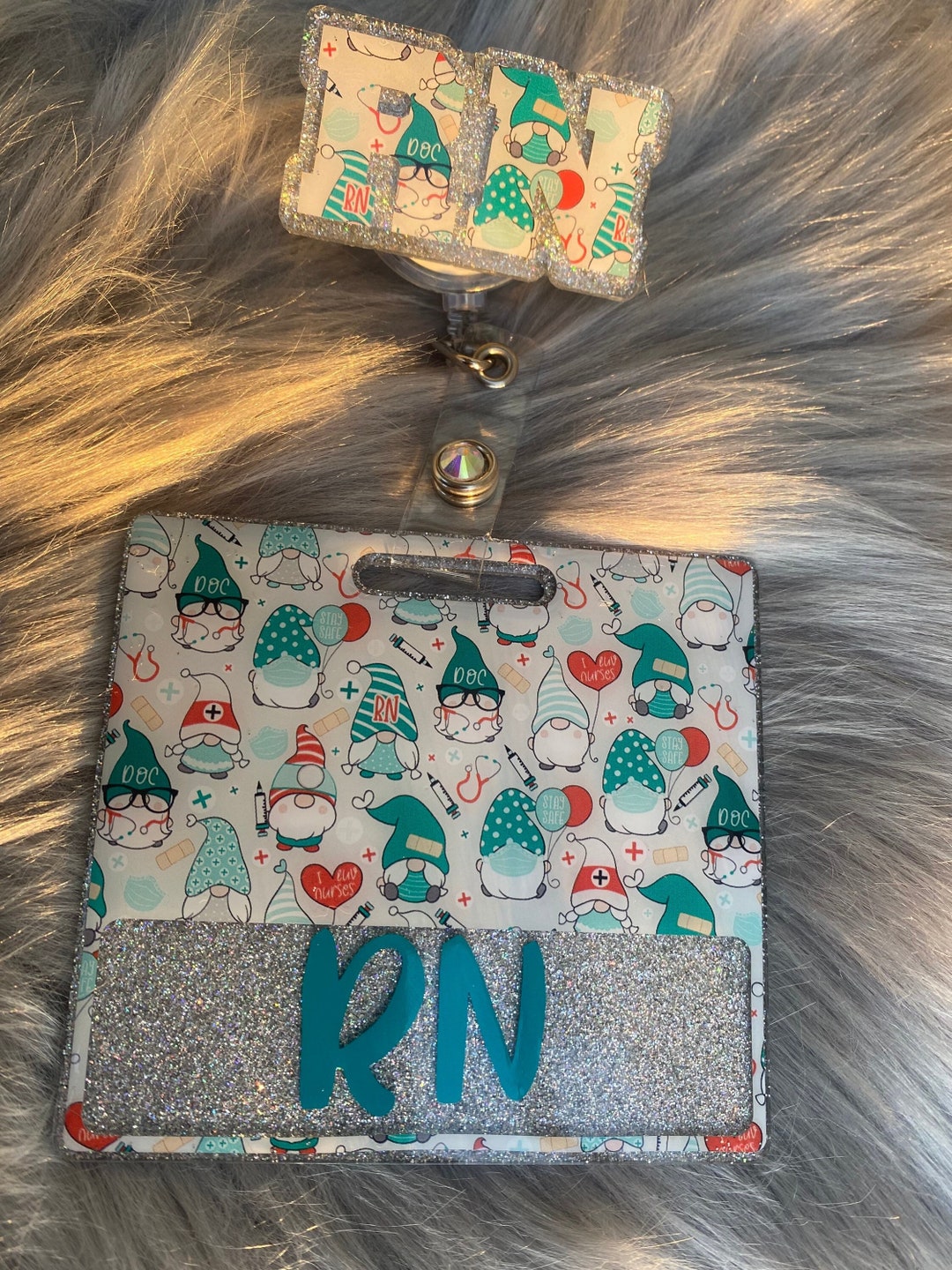 Custom Badge Buddy, Horizontal Personalized Badge Buddy, Vertical Badge ...