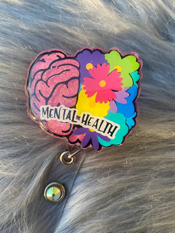 Mental Health Brain Bouquet Interchangeable Badge Reel - Etsy