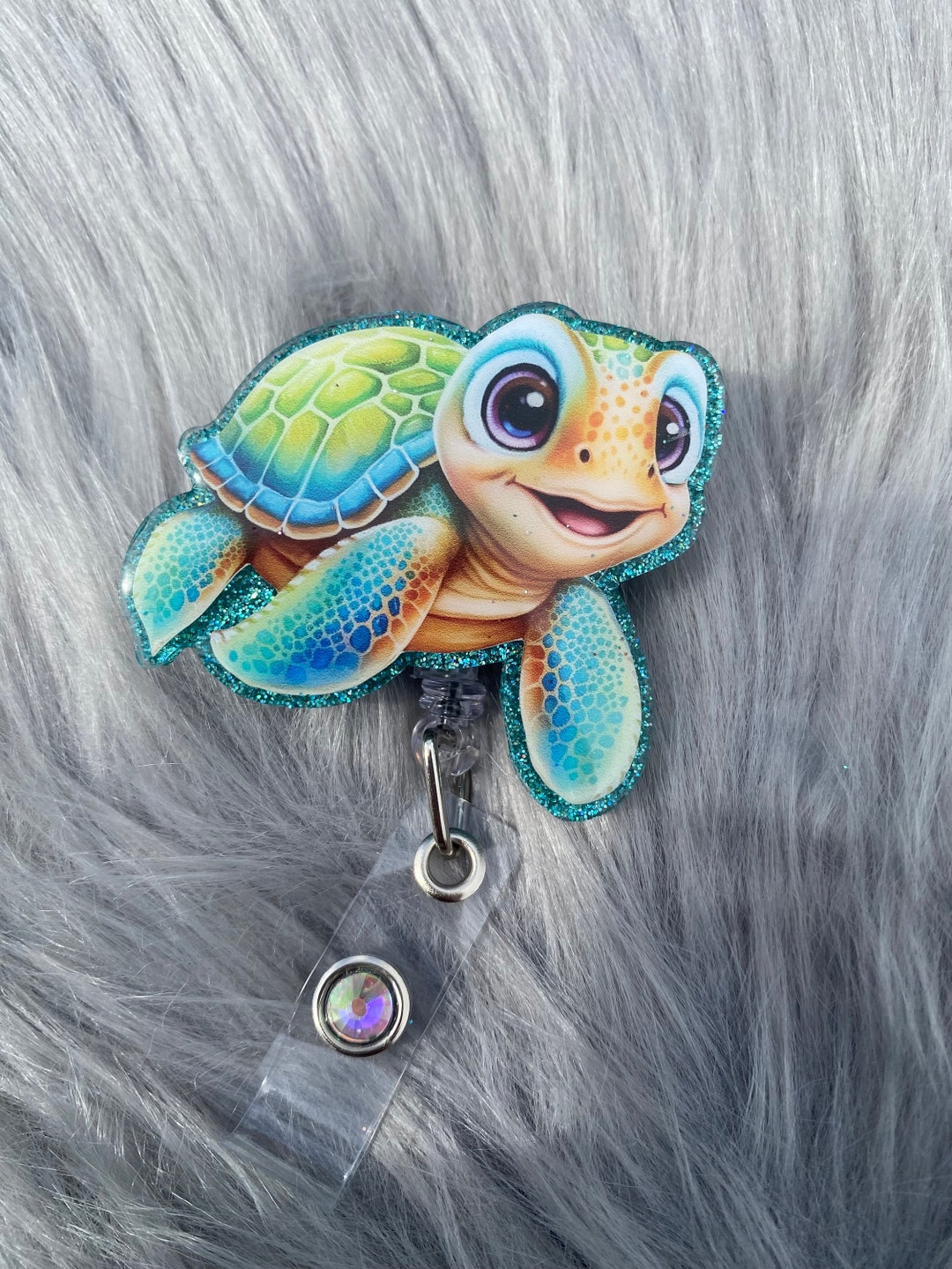 Cartoon Turtle Interchangeable Badge Reel, Cartoon Character Badge Reel ...