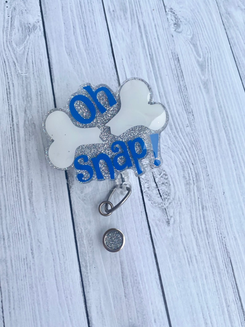 Oh Snap Interchangeable Badge Reel Bone Key Card Orthopedic | Etsy