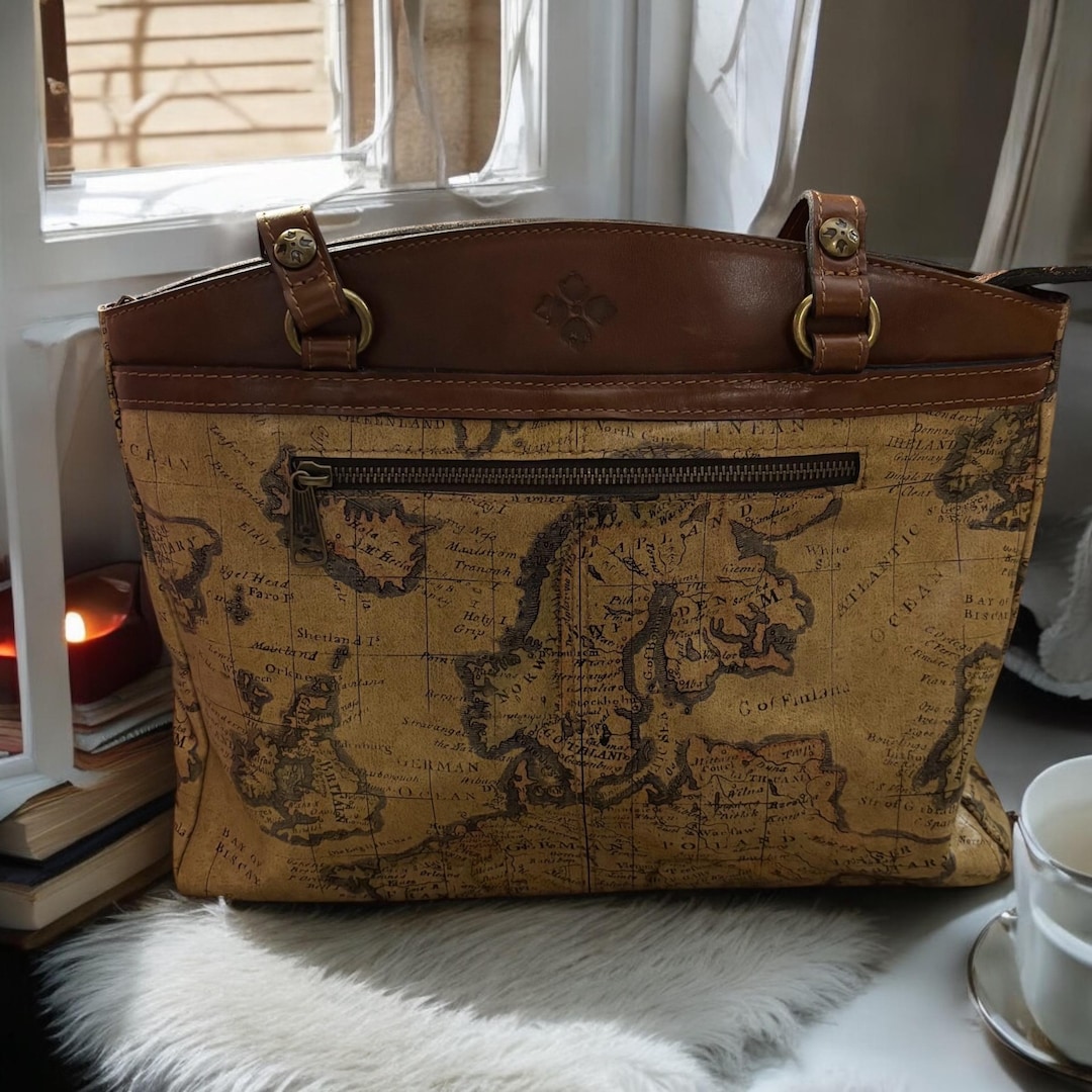 Patricia Nash Signature Poppy Leather Satchel /handbag Purse Old World ...