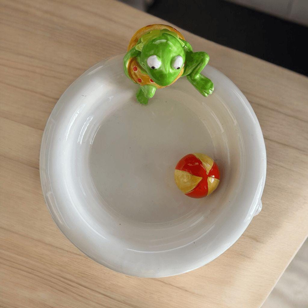 Jim Henson Muppets Kermit Frog Pool Sigma Tastesetter Ceramic Sesame ...