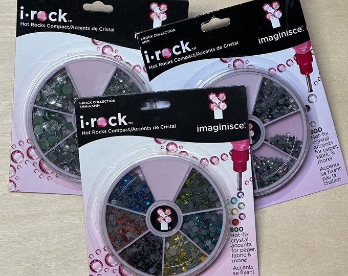 I-rock Hot Rocks Adhesive Gem Compact 800/pkg or Rhinestones Hot Fix ...