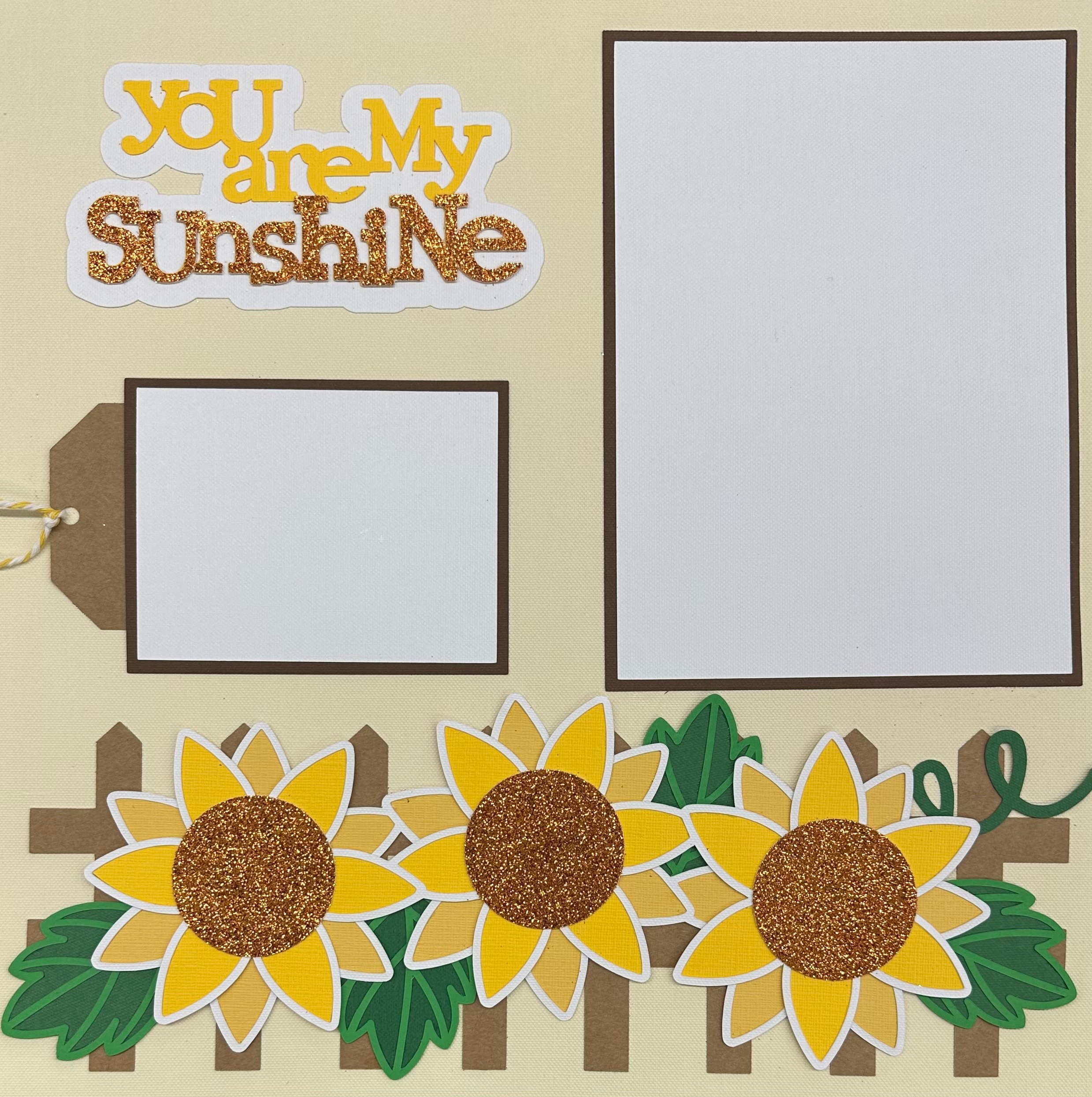 You Are My Sunshine 2 Page Layout Kit Scrapbooking Paper Crafting ...