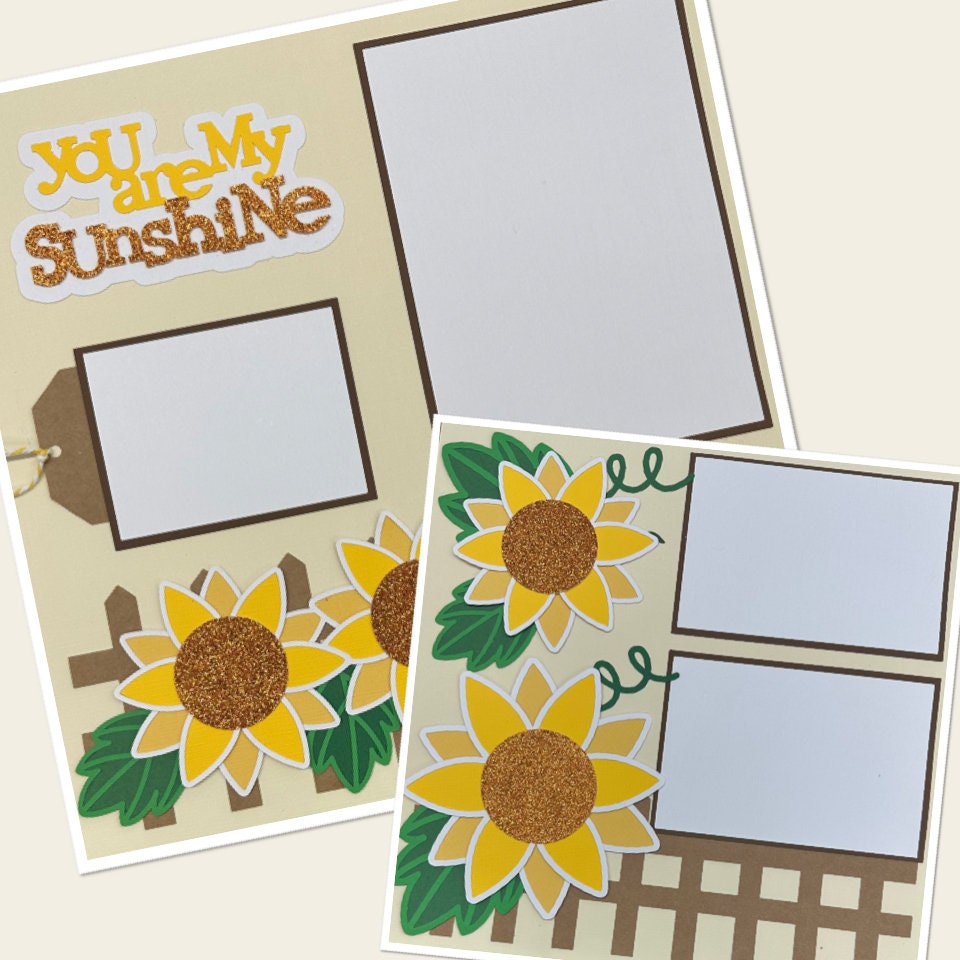 You Are My Sunshine 2 Page Layout Kit Scrapbooking Paper Crafting ...