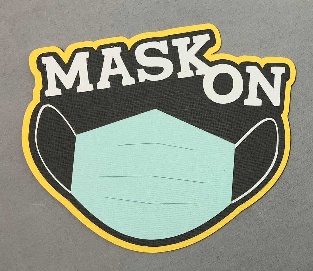 Mask On Die Cut Scrapbooking Premade Titles Paper Piecing - Etsy