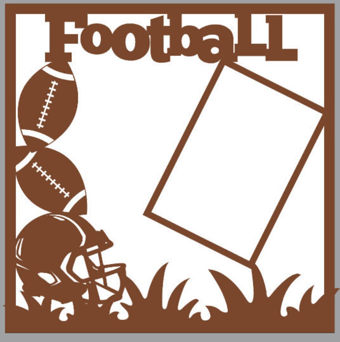 Football Overlay Scrapbooking Premade Page 12 X 12 - Etsy