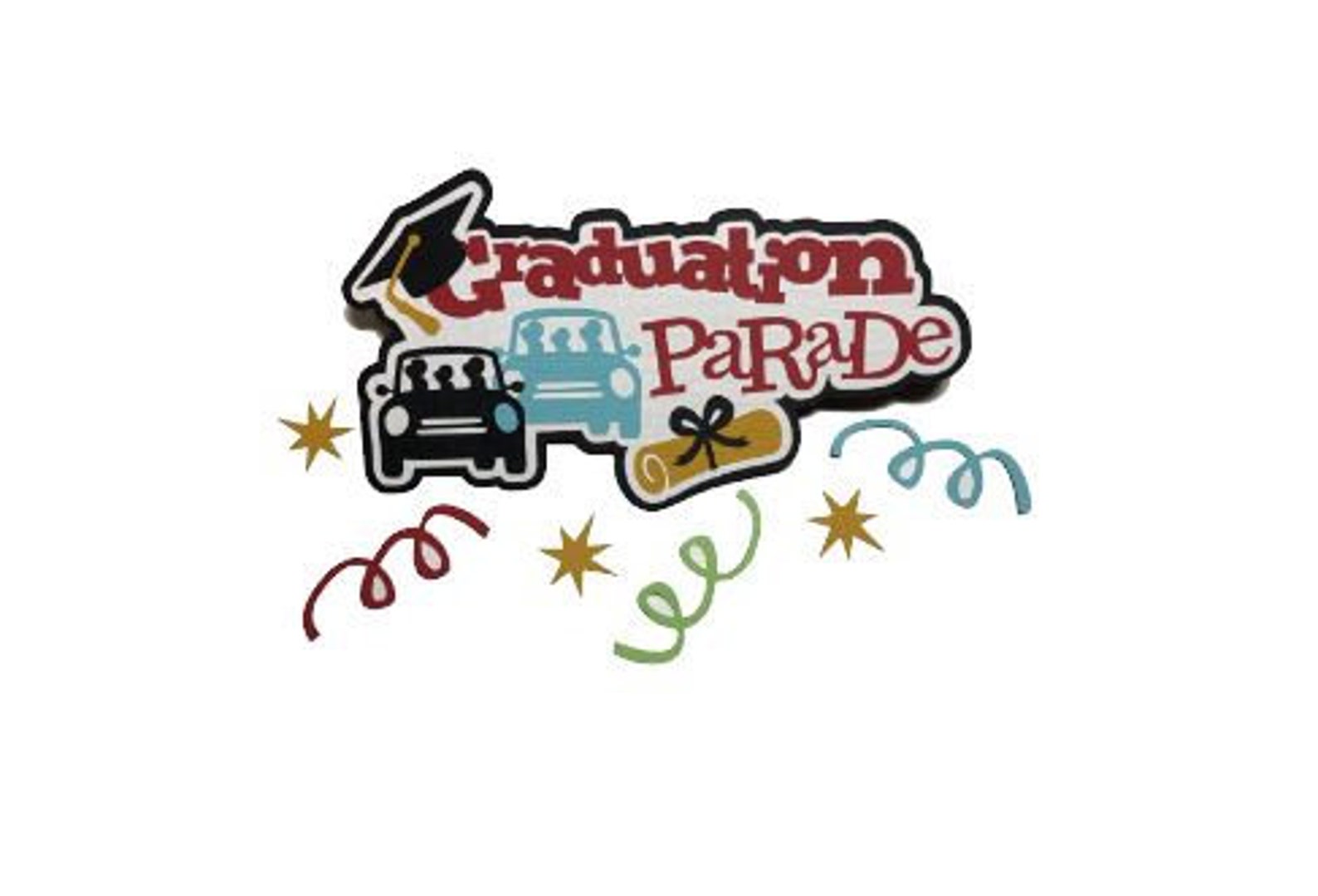 Graduation Parade Die Cut Scrapbooking Premade Titles Paper Piecing - Etsy