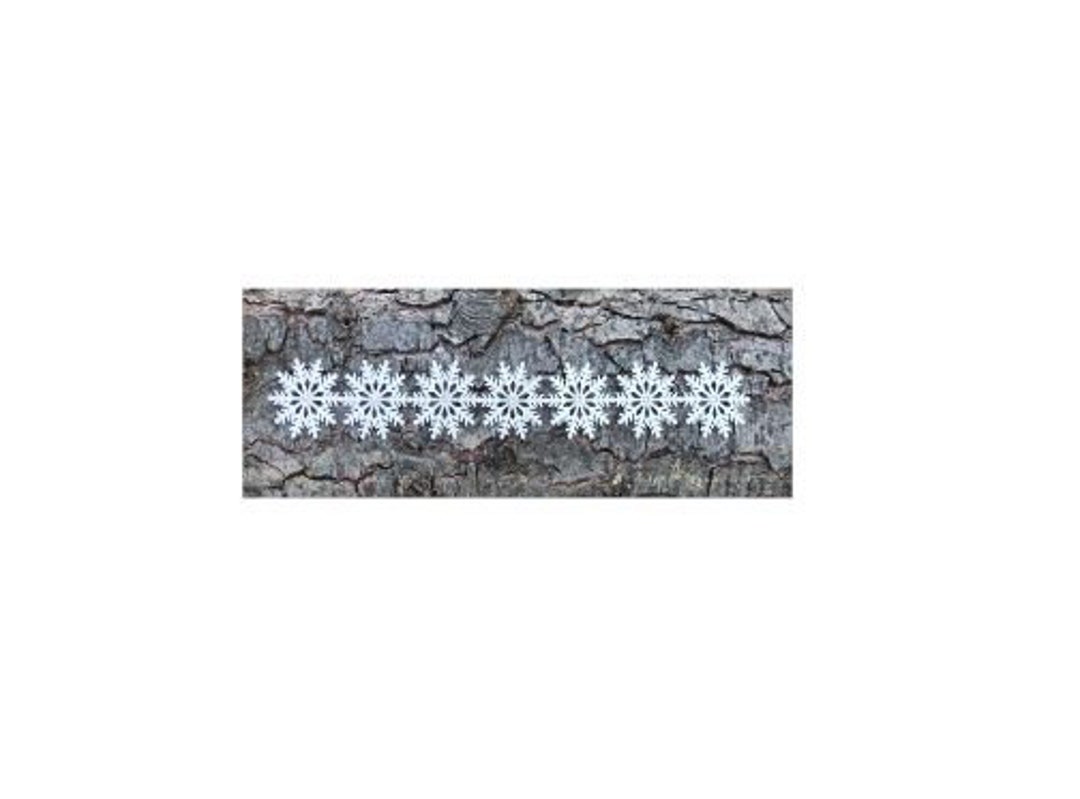 Snowflake Border Die Cut Scrapbooking Premade Titles Paper Piecing ...