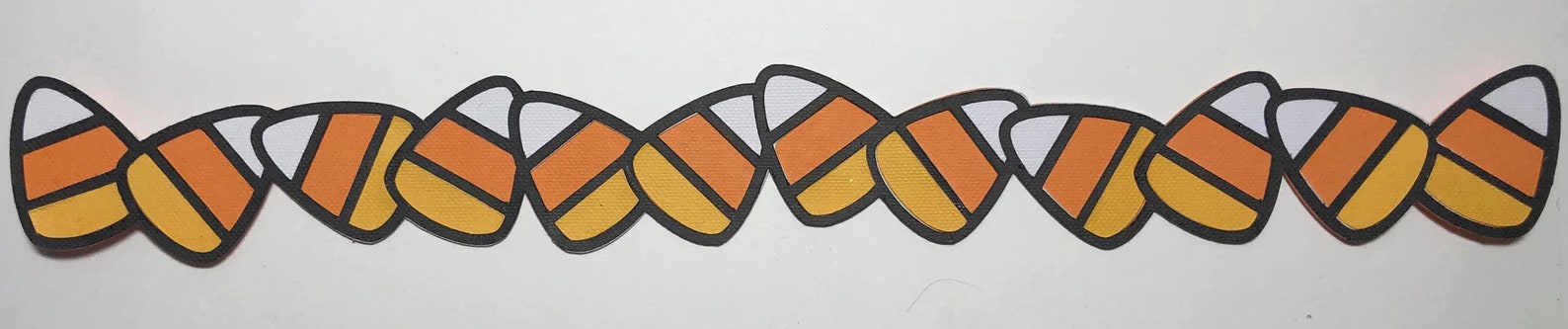 Candy Corn Border Die Cut Scrapbooking Premade Titles - Etsy