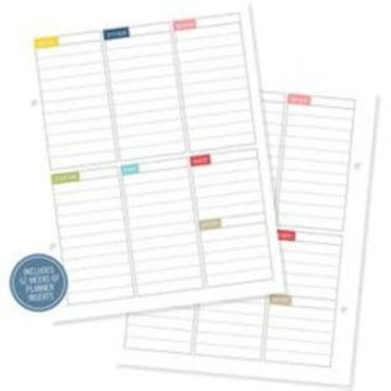 double sided SNAP Collection 6X8 Calendar Planner Inserts Plan Your ...
