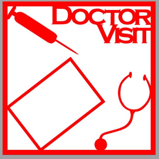 First Doctor Visit Overlay Scrapbooking Premade Scrapbook Page Page ...