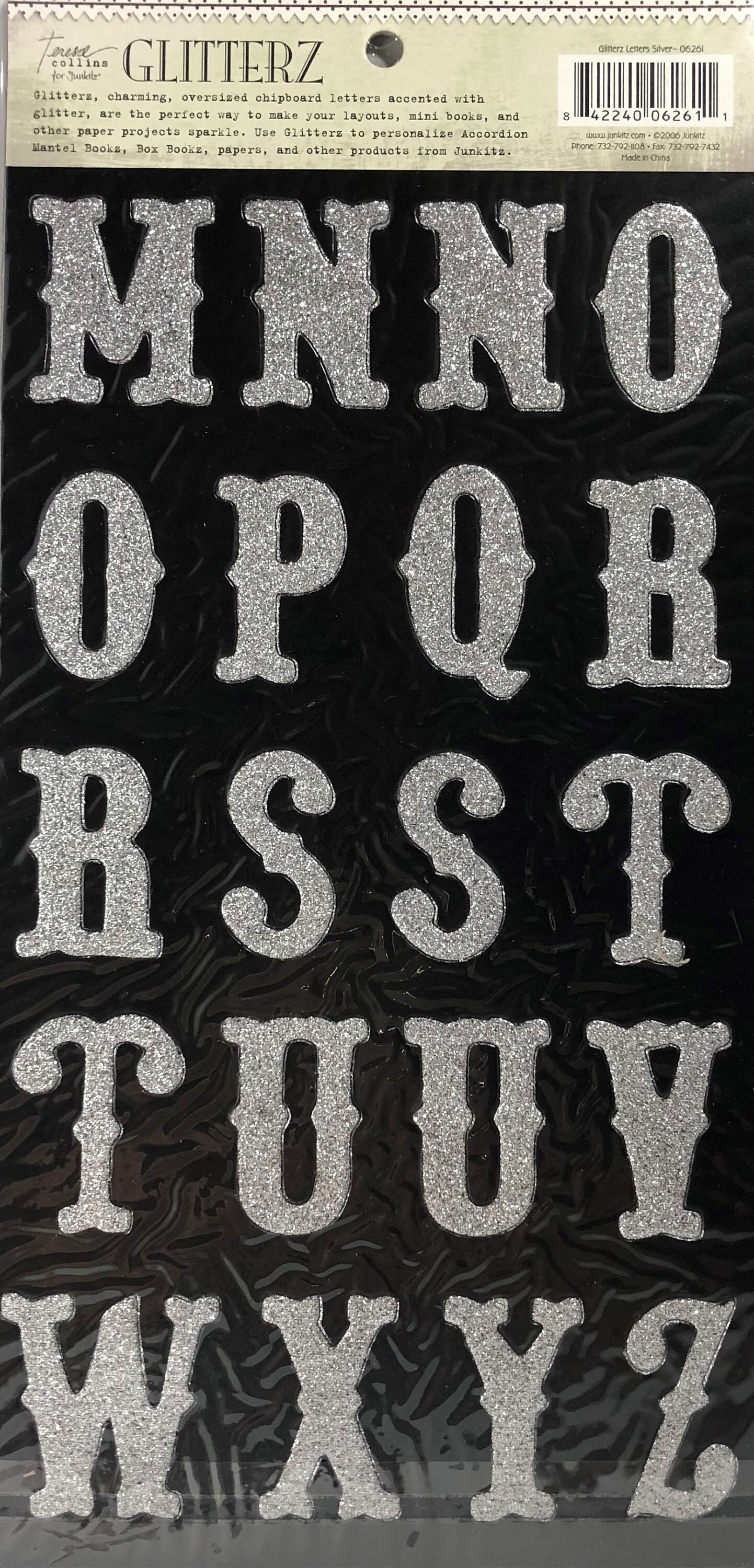 Silver Glitter Chipboard Letters Teresa Collins Scrapbooking Card ...