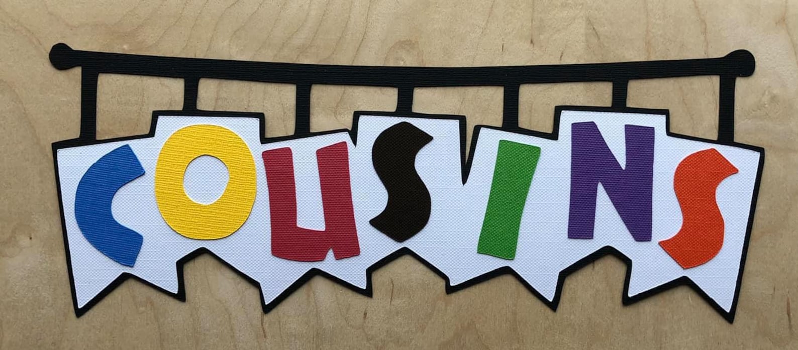 Cousins Die Cut Scrapbooking Premade Title Paper Piecing - Etsy