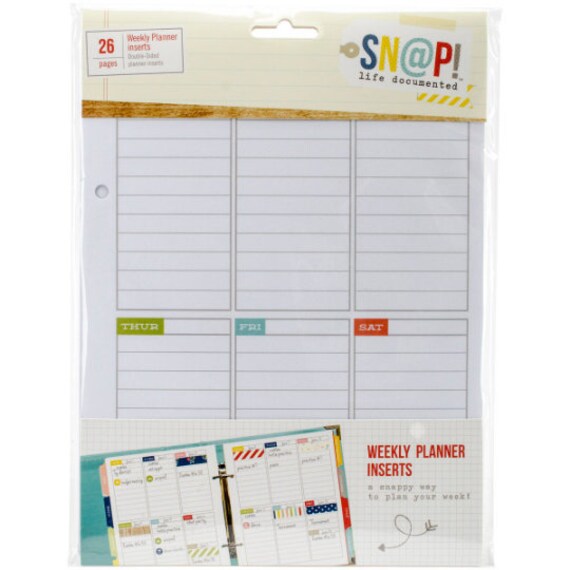 double sided SNAP Collection 6X8 Calendar Planner Inserts Plan Your ...