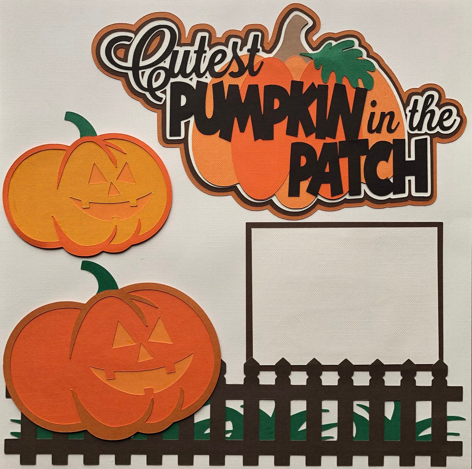 Cutest Pumpkin Fall Layout Two Page Layout Kit Die Cuts 2 Page Kits ...