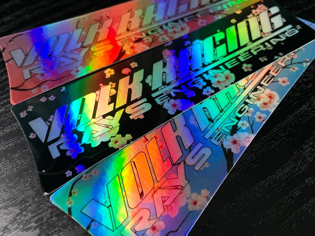 Volk Racing TE37SL 18" Wheel Spoke Stickers - Holographic Cherry ...