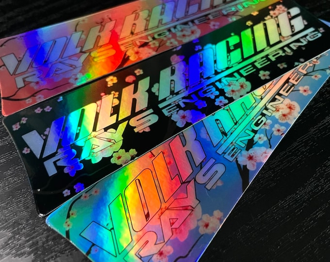 Volk Racing TE37SL 18" Wheel Spoke Stickers - Holographic Cherry ...