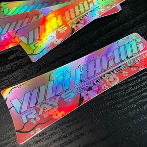 Volk Racing TE37SL 18 Wheel Spoke Stickers Holographic Cherry Blossom 4 ...