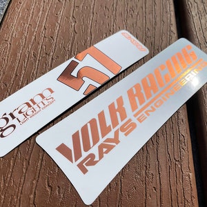 White/copper Metallic Rays Gram Lights 57DR / 57CR Spoke Stickers (4 ...