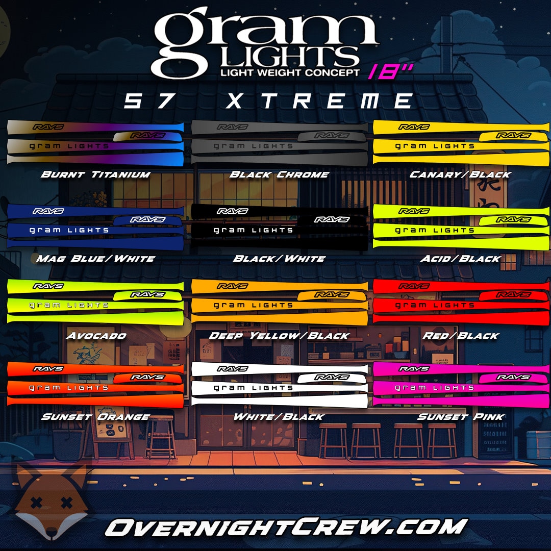 Rays Gram Lights 57xtreme Wheel Spoke Stickers 18" (16 PCS) - Etsy