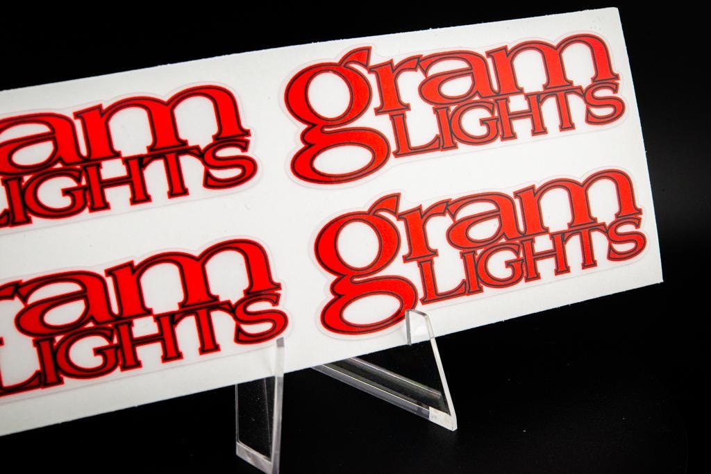 Rays Gram Lights 57DR / 57CR Letter Spoke Stickers (4 PCS) - Etsy