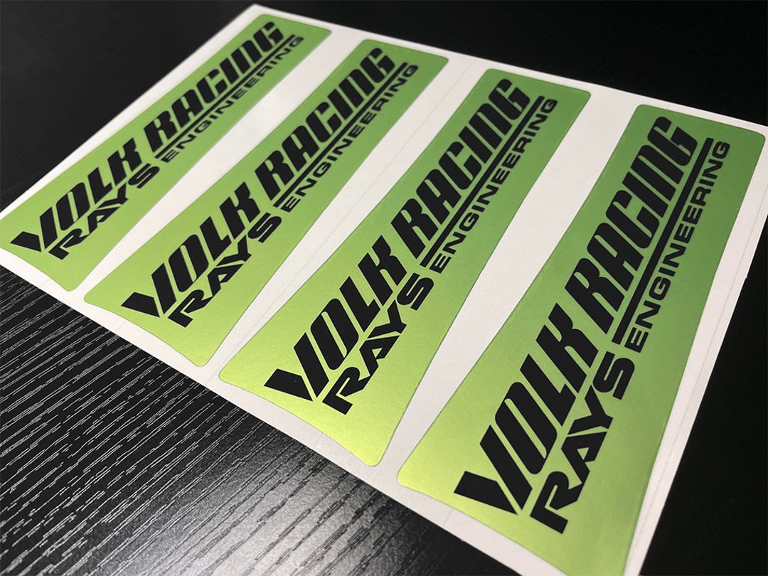 Volk Racing TE37SL 18" Wheel Spoke Stickers - Satin Jade Metallic (4 ...