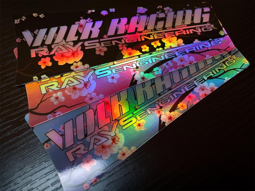 Volk Racing TE37SL 19" Wheel Spoke Stickers - Holographic Cherry ...