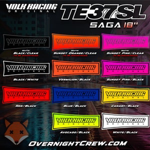 Volk Racing TE37 Saga SL Wheel Spoke Stickers 18 4 PCS - Etsy