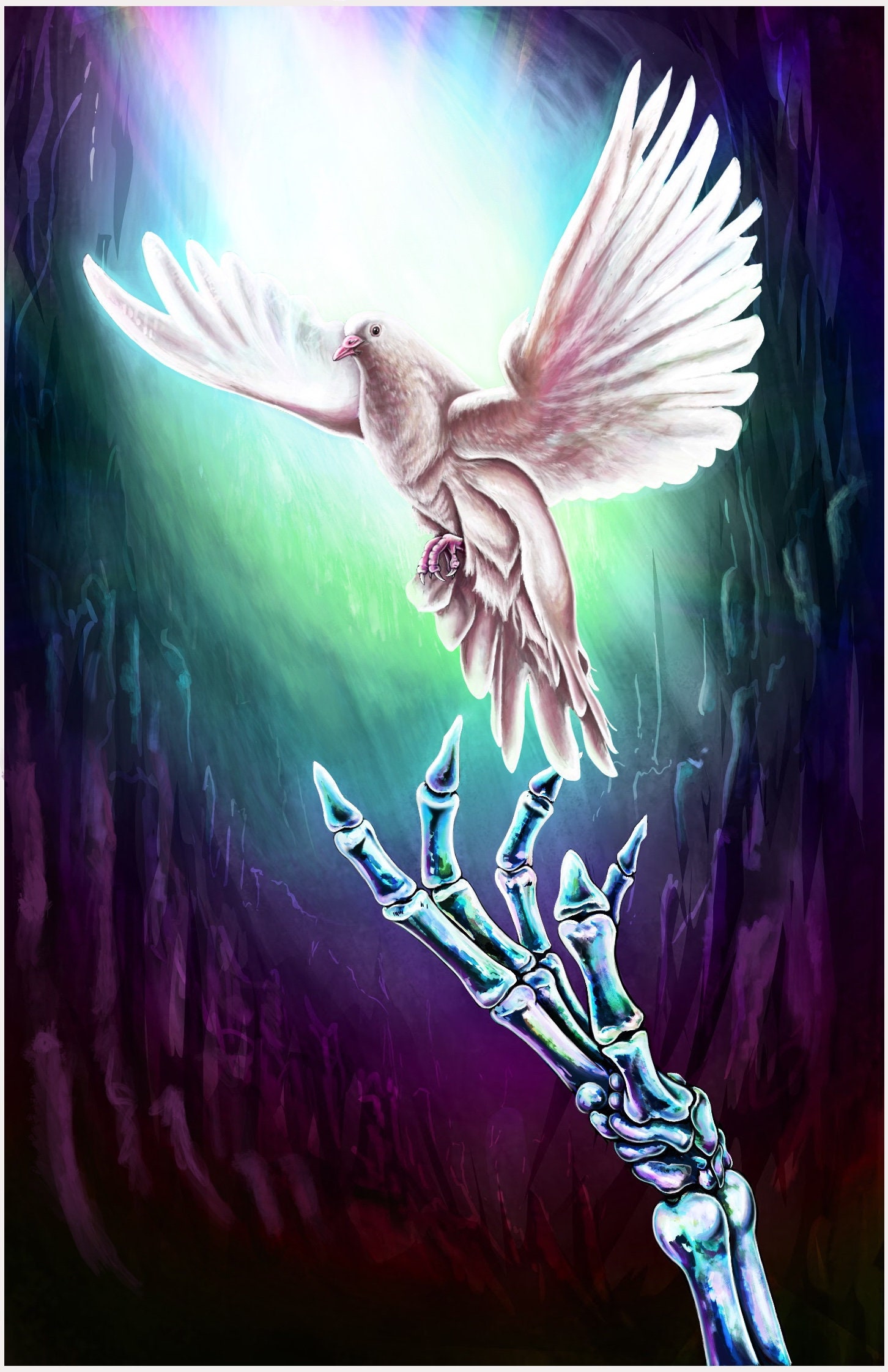 Original Art Print making Peace With Death by Damon Gaige Leco - Etsy