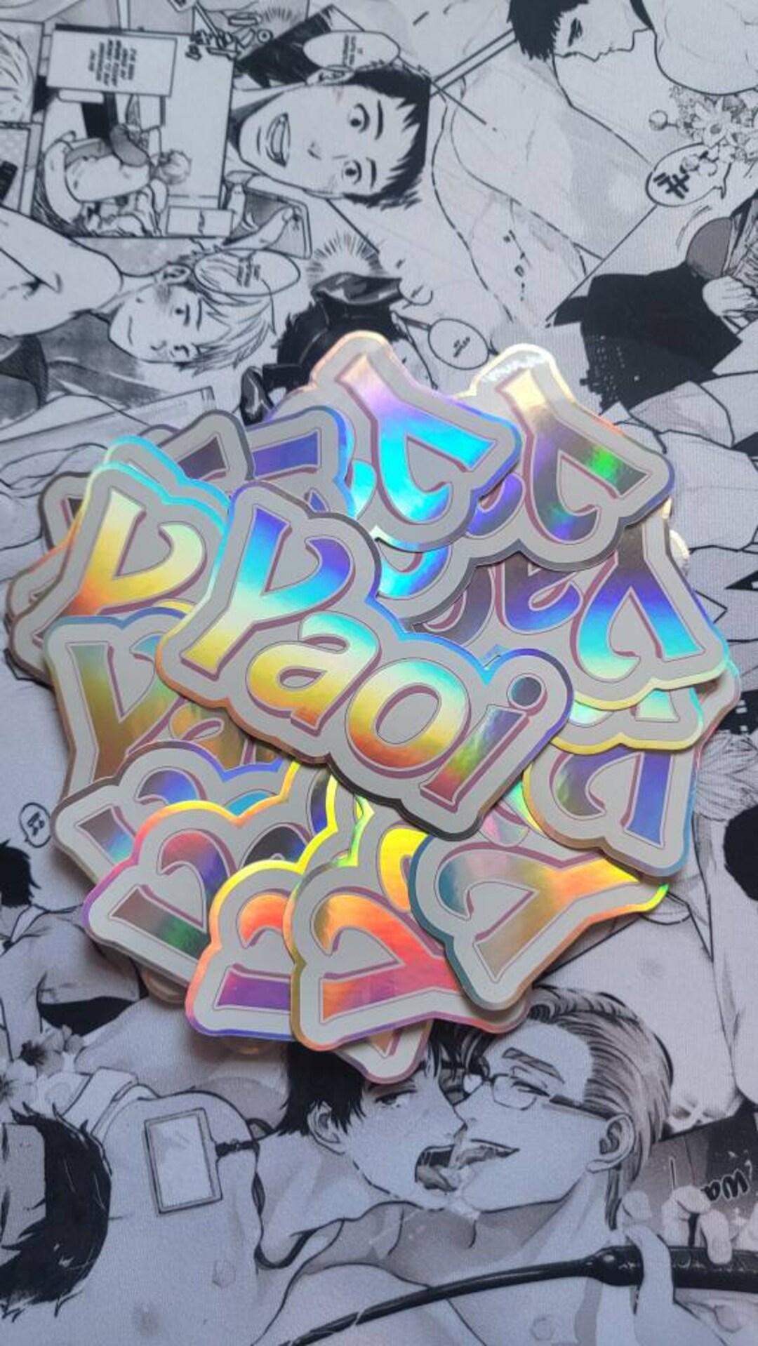 Holographic Yaoi Sticker - Etsy