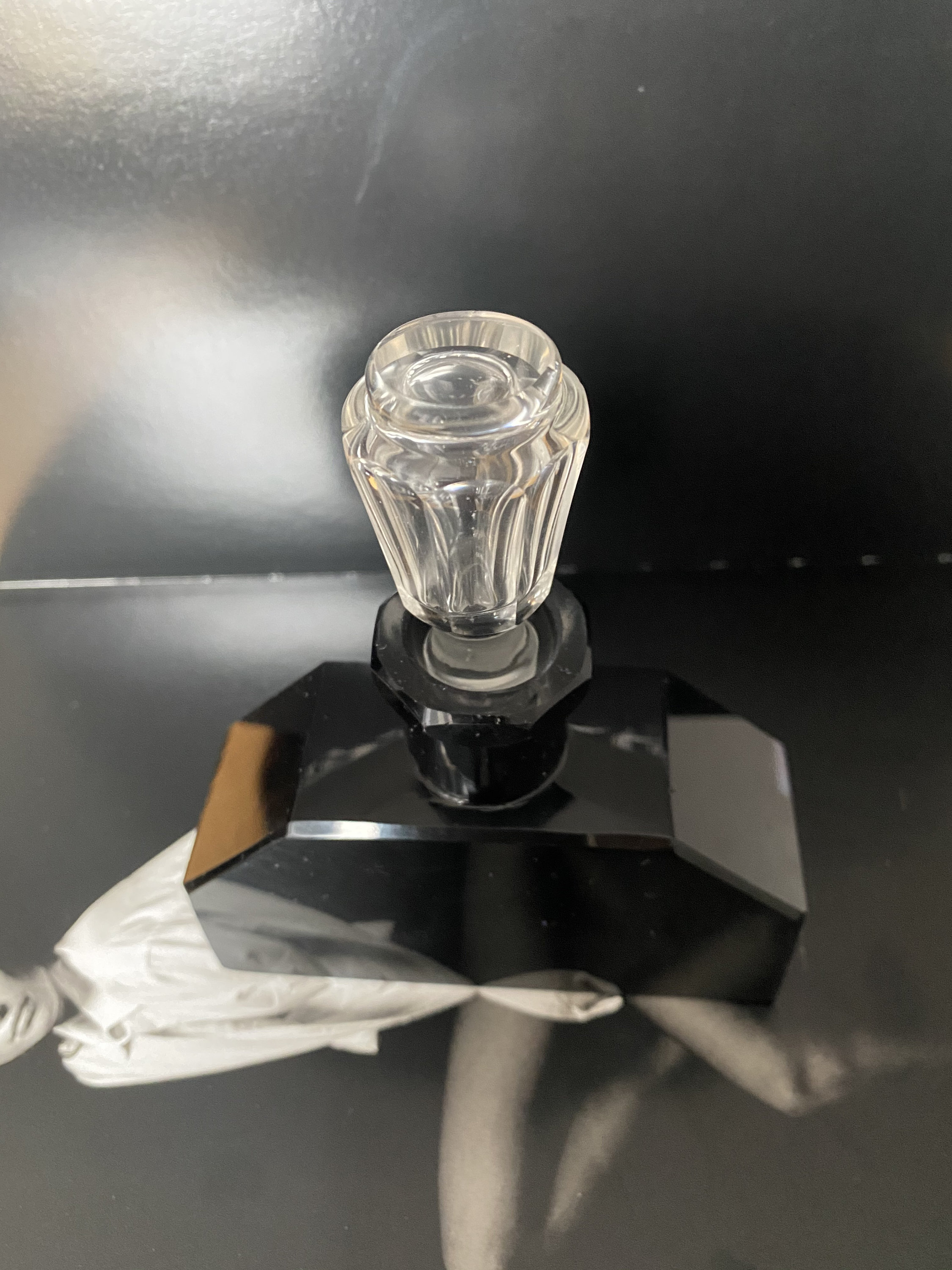 Moser Black Perfume Decanter. Art Deco Crystal Glass Mid Century Modern ...