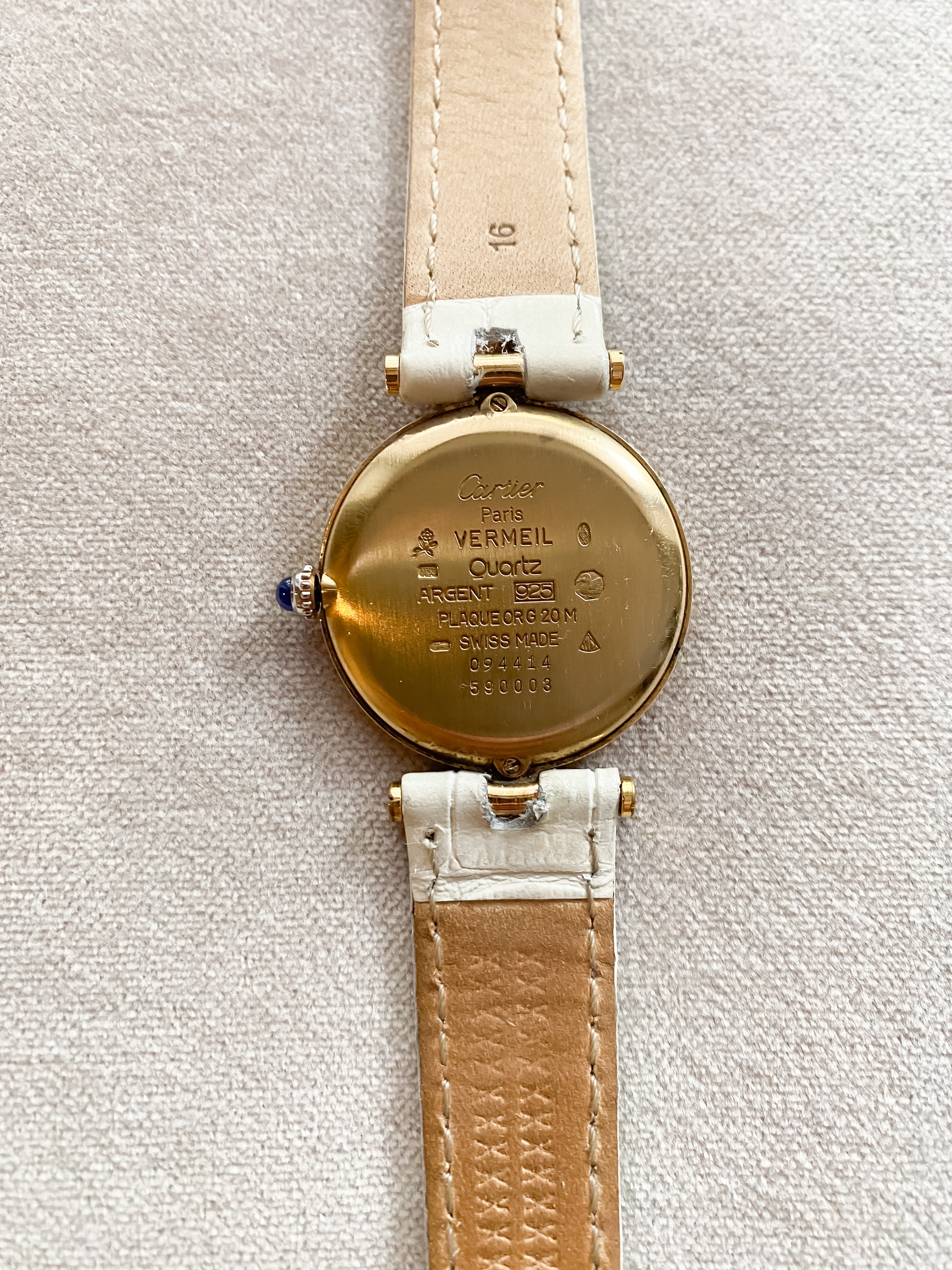 Cartier Must De Cartier Paris Vermeil 925 Silver Gilt Quartz - Etsy