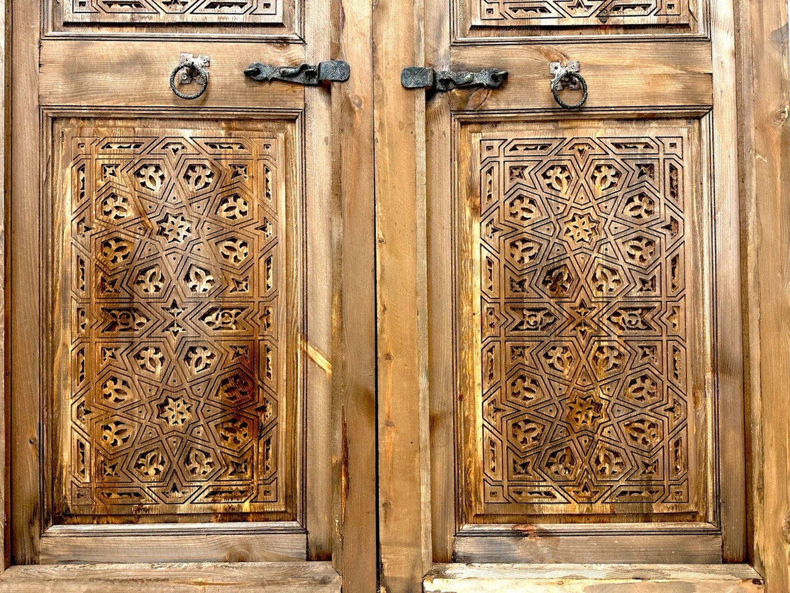 CUSTOM LARGE MOROCCO Double Door, Engraved Door, Carved Wooden Door ...