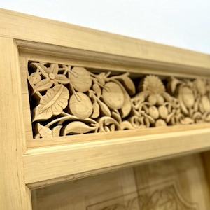 CUSTOM CARVED DOOR, Lemon Carved Door, Handmade Carved Wooden Cedar or ...