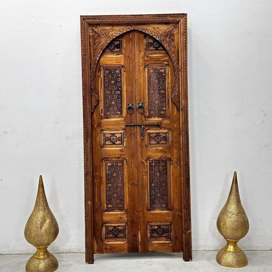 WONDERFUL MOROCCO DOUBLE Door, Engraved Door, Carved Wooden Door ...