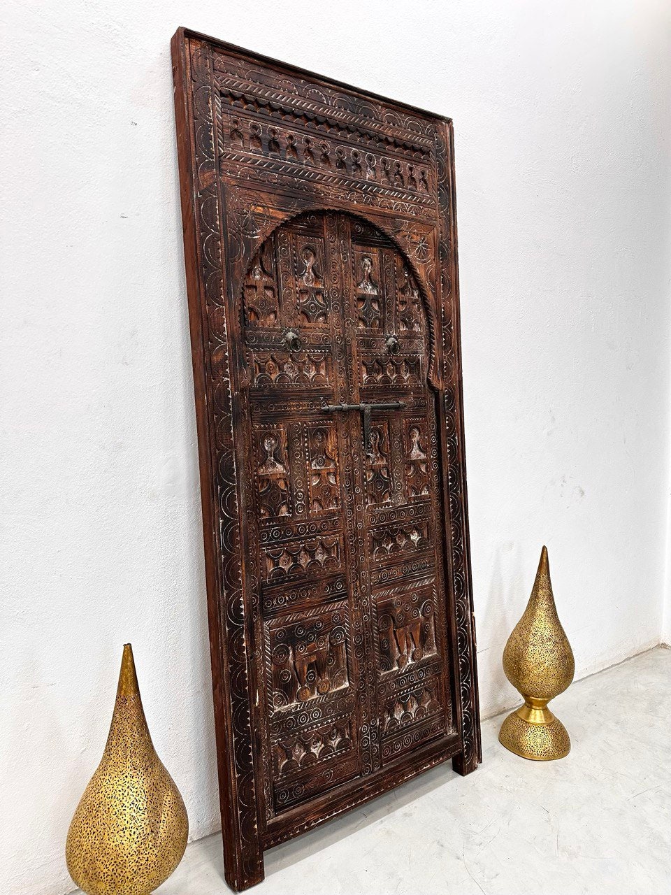 VINTAGE STYLE MOROCCO Door, Engraved Door, Carved Wooden Door, Handmade ...