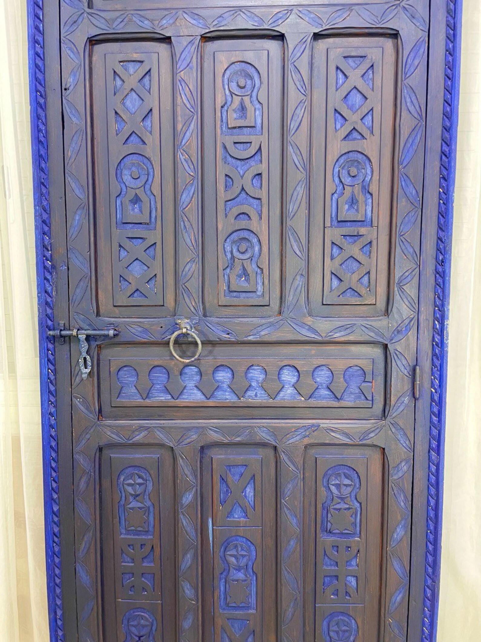 MOROCCO HANDMADE CARVED Door, Handmade Moorish Wooden Door, Chefchaouen ...