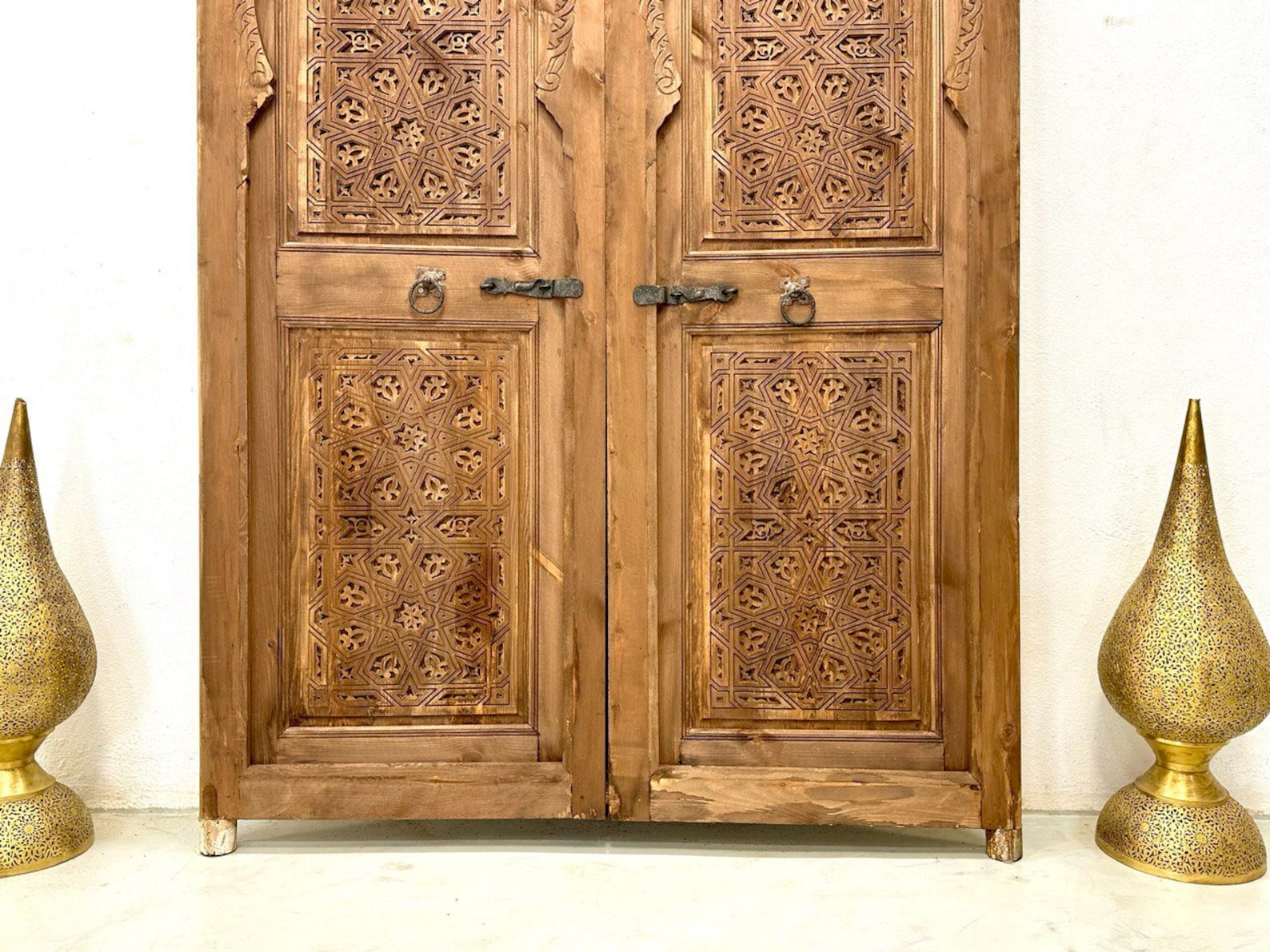 CUSTOM LARGE MOROCCO Double Door, Engraved Door, Carved Wooden Door ...