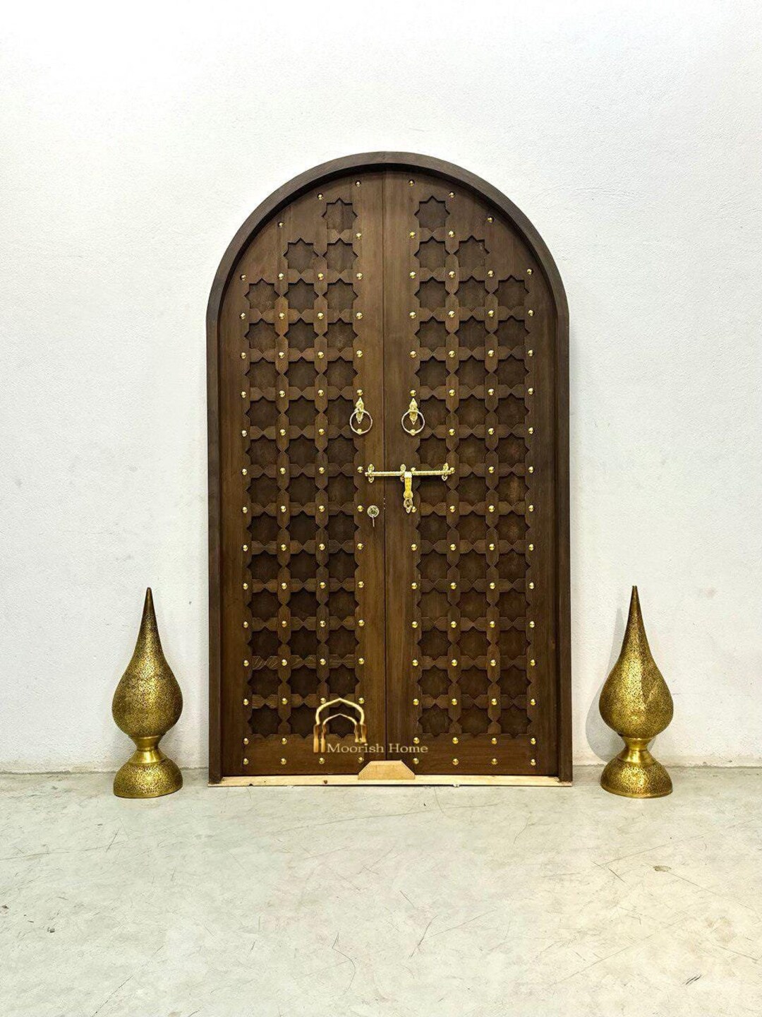 CUSTOM MOROCCAN DOOR, Handmade Carved Golden Wood, Cedar or Oak Door ...