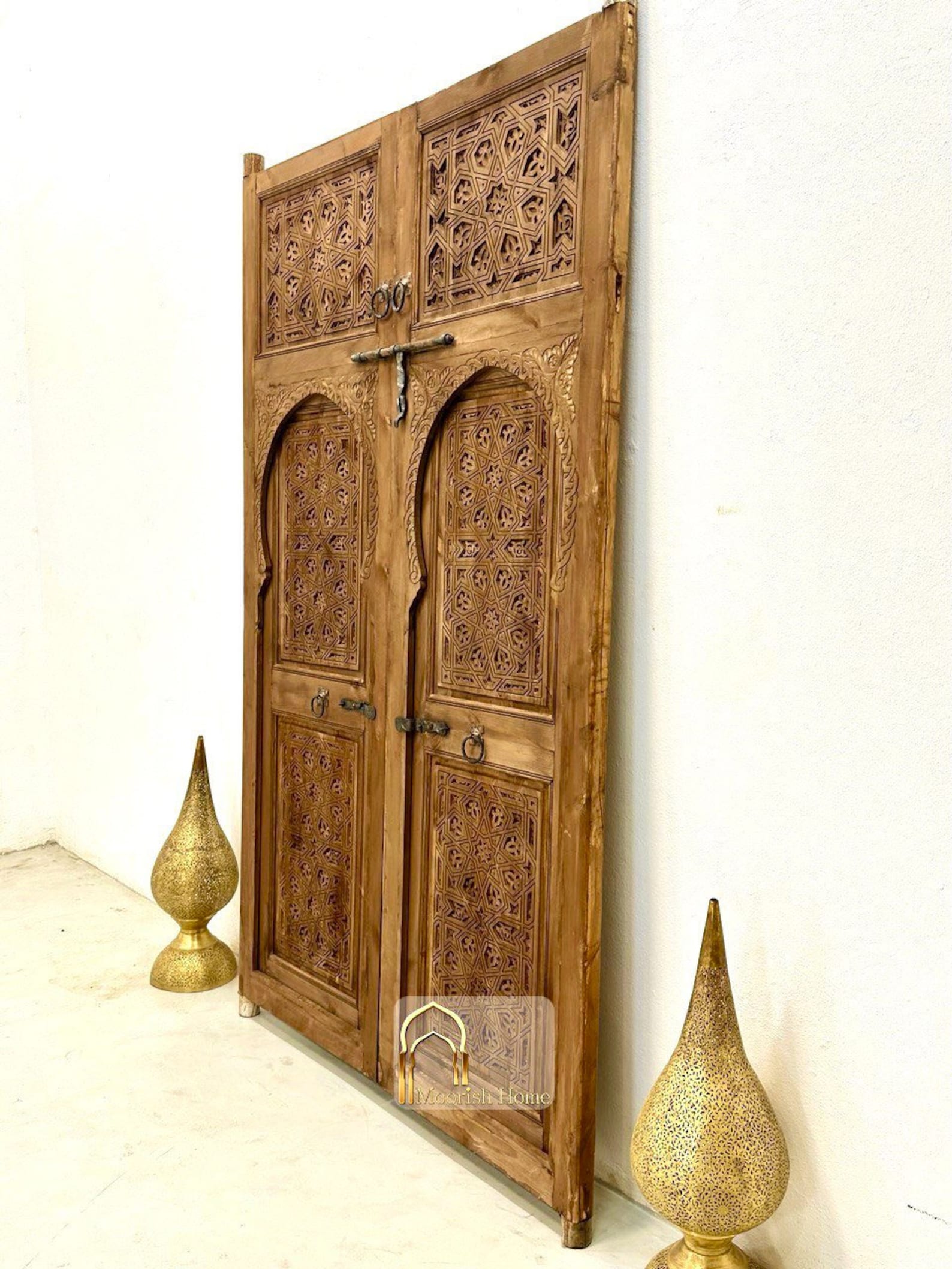CUSTOM LARGE MOROCCO Double Door, Engraved Door, Carved Wooden Door ...