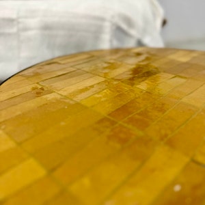 CUSTOM TILE TABLE, Handmade Yellow Gradient Mosaic, Moroccan Zellige ...