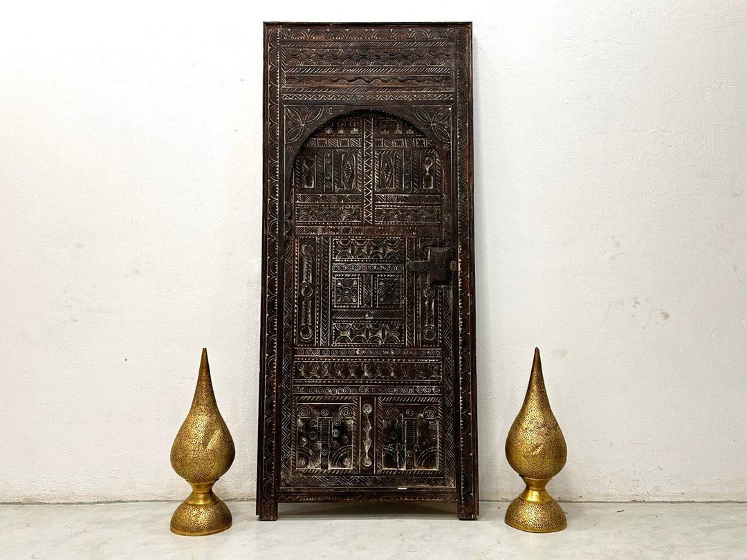 VINTAGE STYLE MOROCCO Door, Engraved Door, Carved Wooden Door, Handmade ...