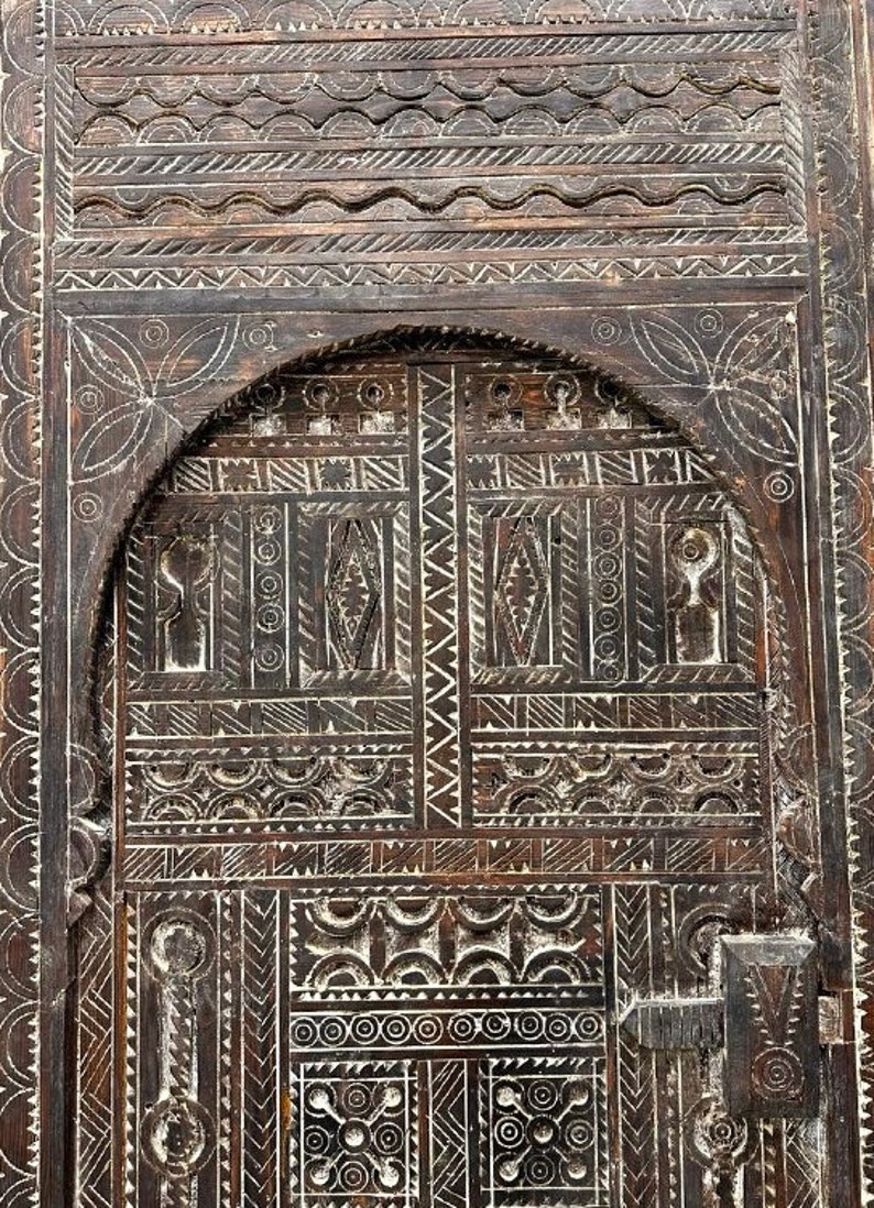 Custom Sahara Wood Door, Engraved Desert Door, Carved Wooden Door ...